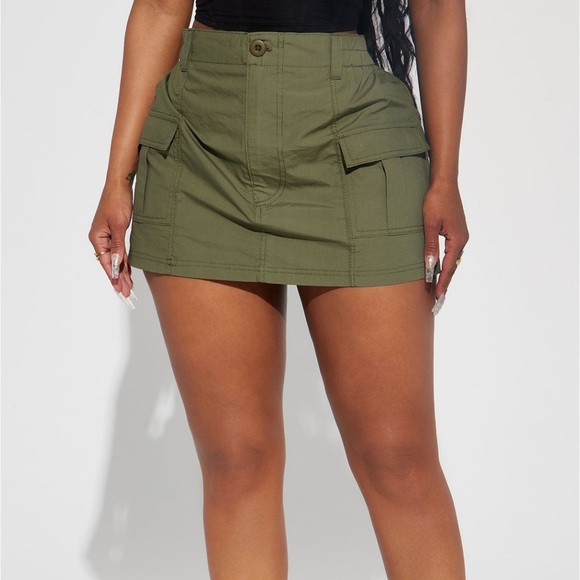 Fashion Nova | Skirts | Cargo Mini Skirt Olive | Poshmark